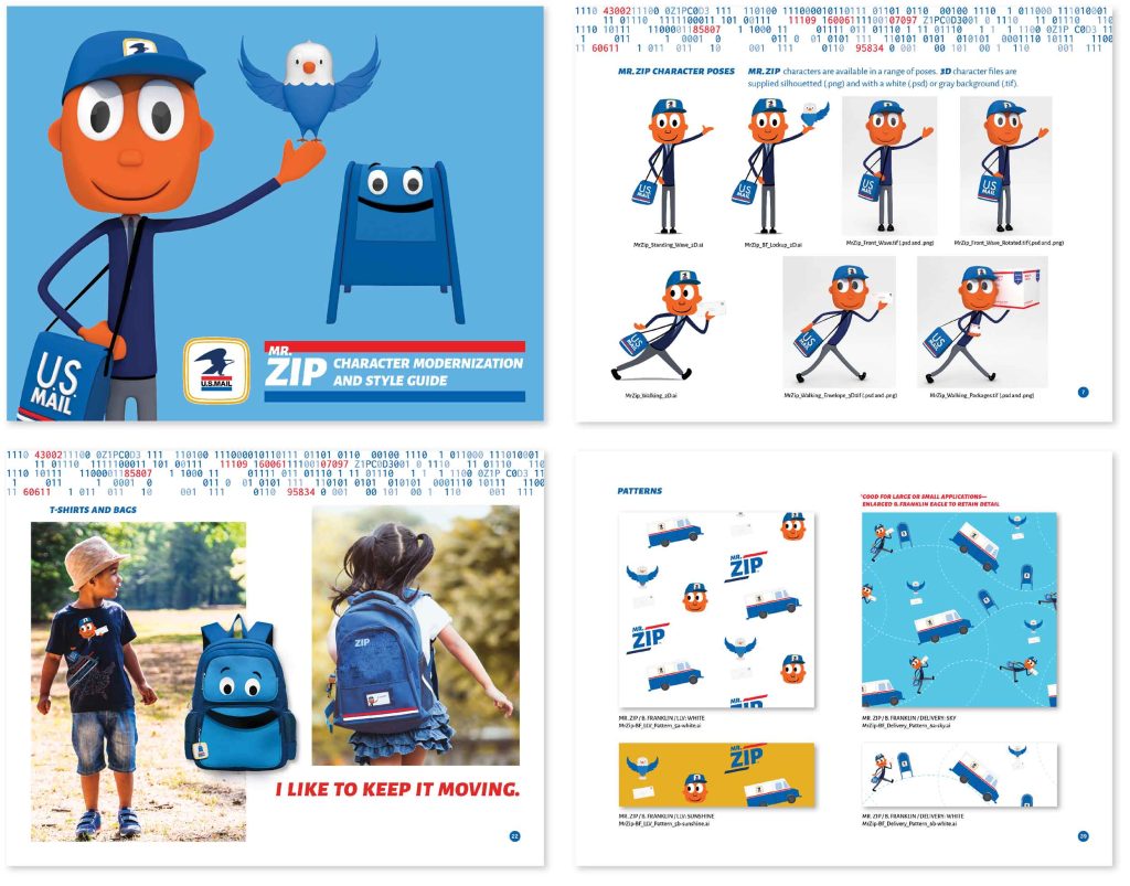 USPS : Mr. Zip Character Modernization, Branding & Style Guide